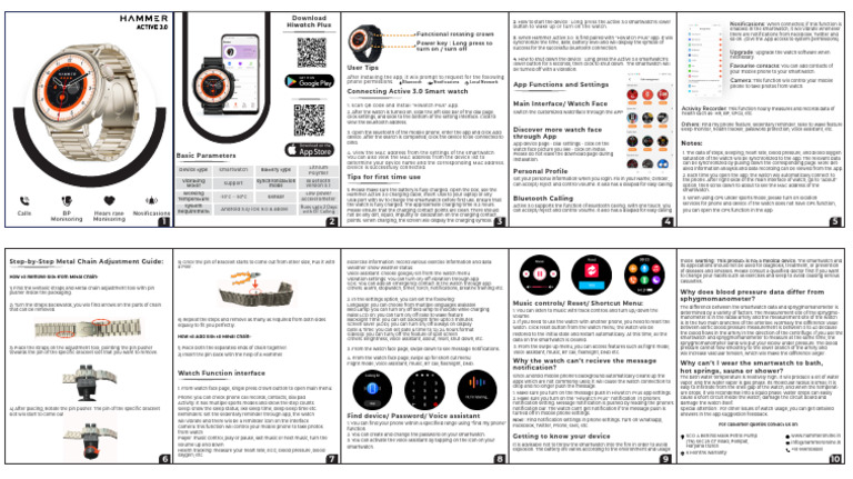 Active 3.0 Manual | PDF | Smartwatch | Bluetooth