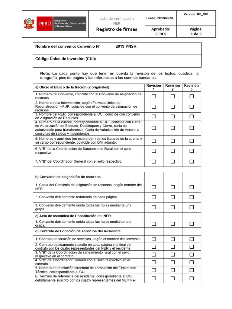 CheckList NER | PDF