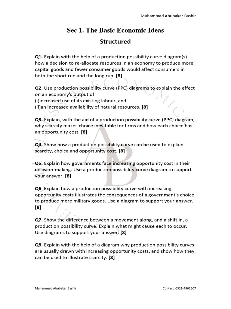 Sec 1 Basic Eco Ideas 2 | PDF | Economics | Demand