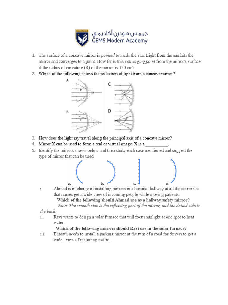 Anatomy of Curved Mirrors - 2 | PDF