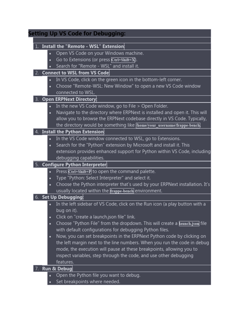 Setting Up Vs Code For Debugging Pdf Directory Computing Python 5743