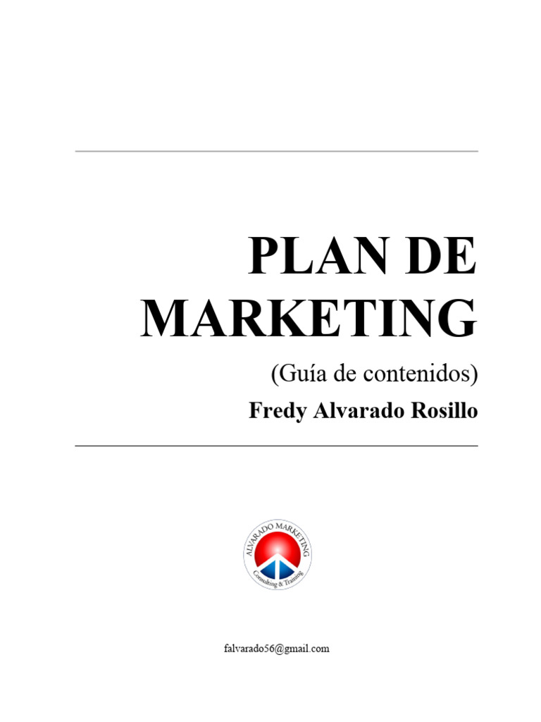 PLAN DE MARKETING (Guía de Contenidos + Información) | PDF | Marketing | Mercado (economía)