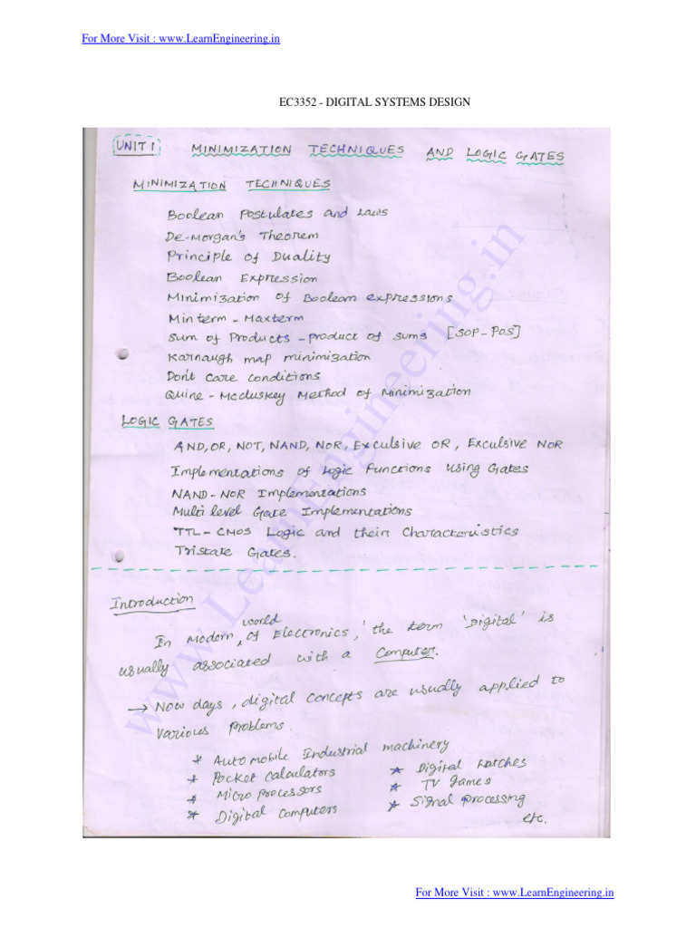 EC3352 Digital System Design 01 - by LearnEngineering - in | PDF | Academic Discipline ...