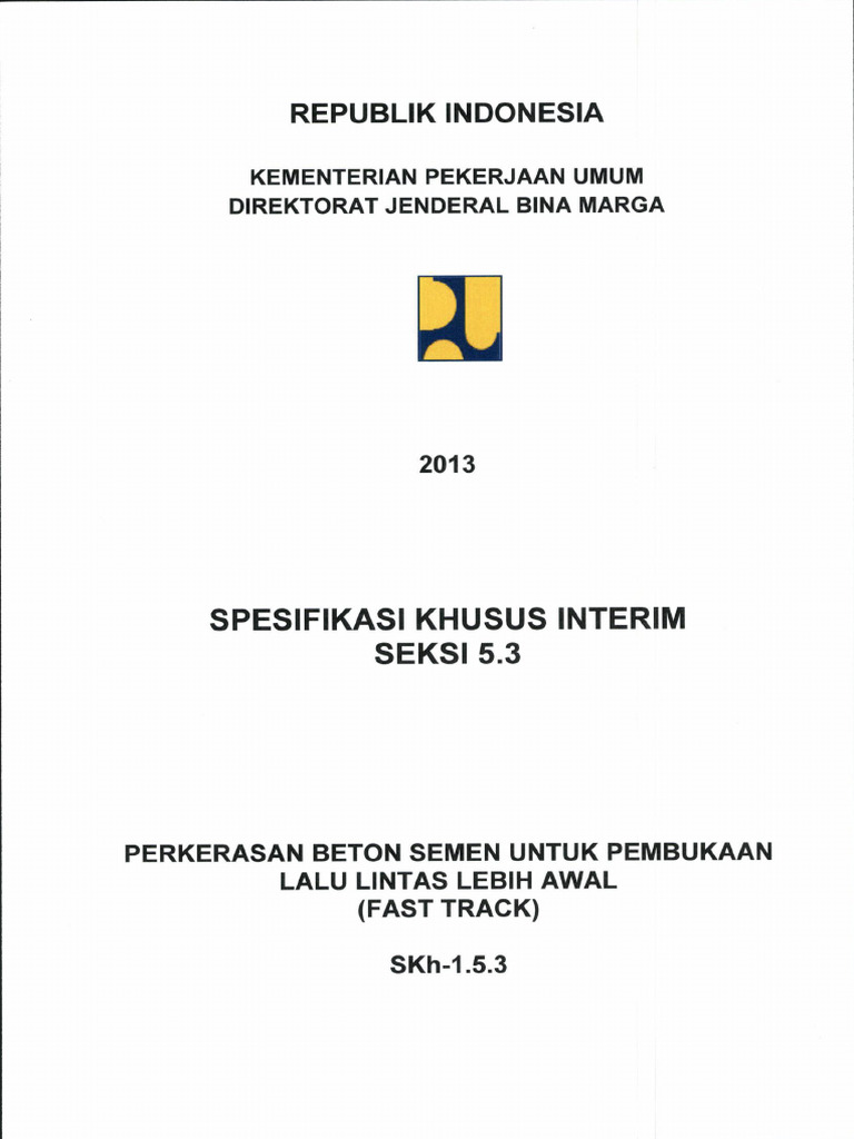 Spek Khusus Beton Fast Track 13 | PDF