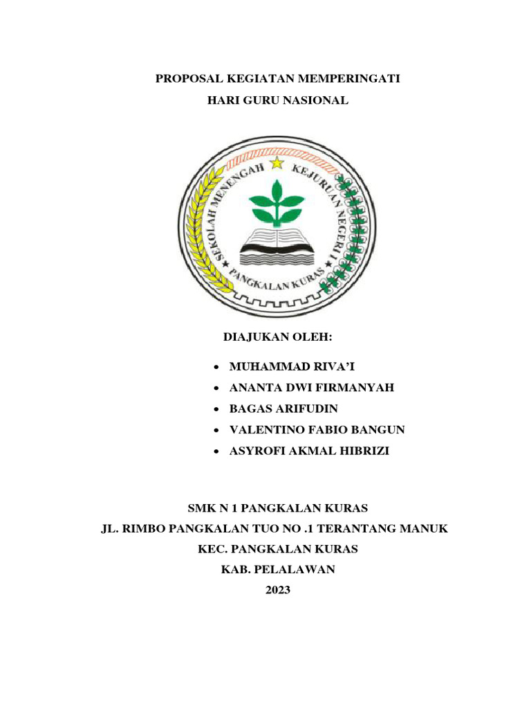 PROPOSAL KEGIATAN MEMPERINGATI HUT PGRI Tugas B Indo Rivai Dan Kawan Kawan | PDF