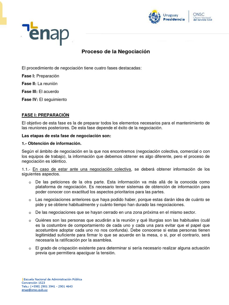 Proceso de La Negociación CM | PDF | Negociación | Comunicación