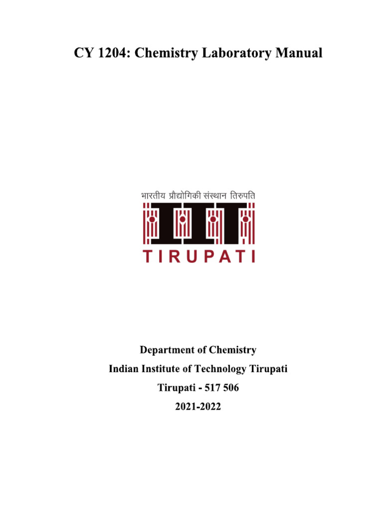 Chemistry Lab Manual | PDF