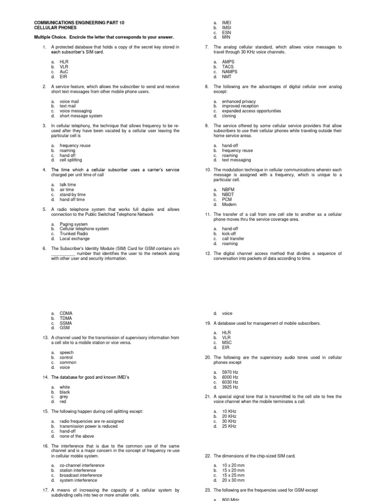 10.cellular Phones | PDF | Cellular Network | Telephone
