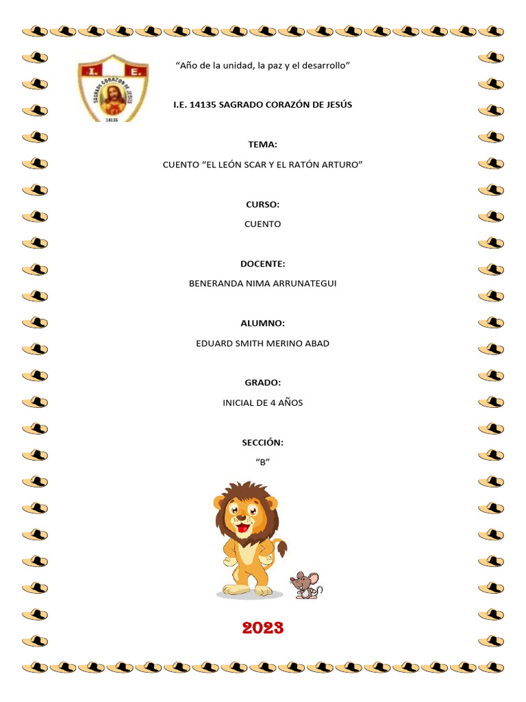 Cuento León Y Ratón Pdf