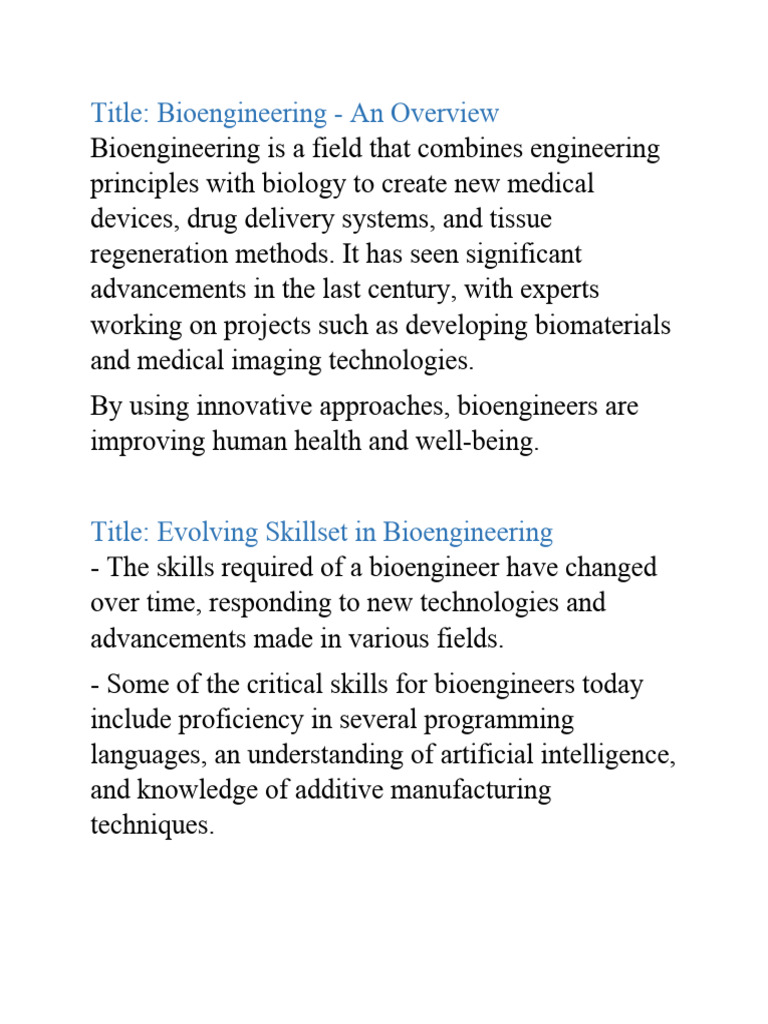 Bioengineering | PDF