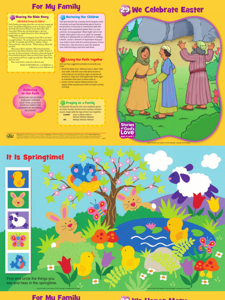 RCLB Stories of God S Love Ages 3-4 and 4-5 Easter and Mary Lessons ...