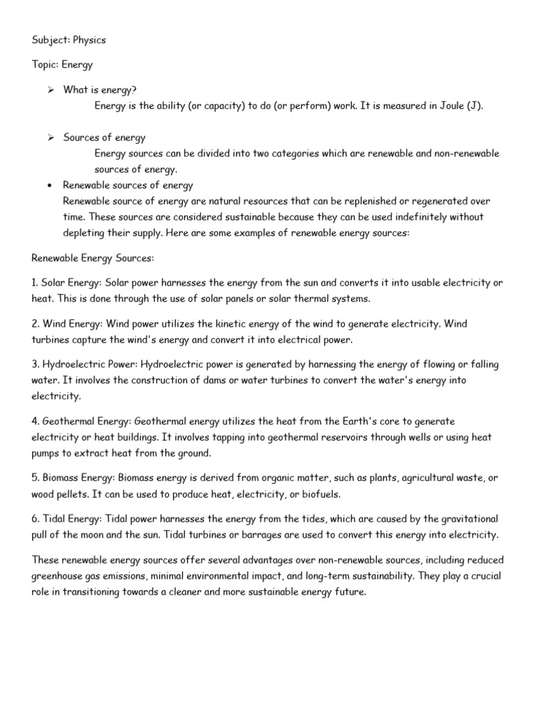 Energy | PDF | Energy Development | Renewable Energy