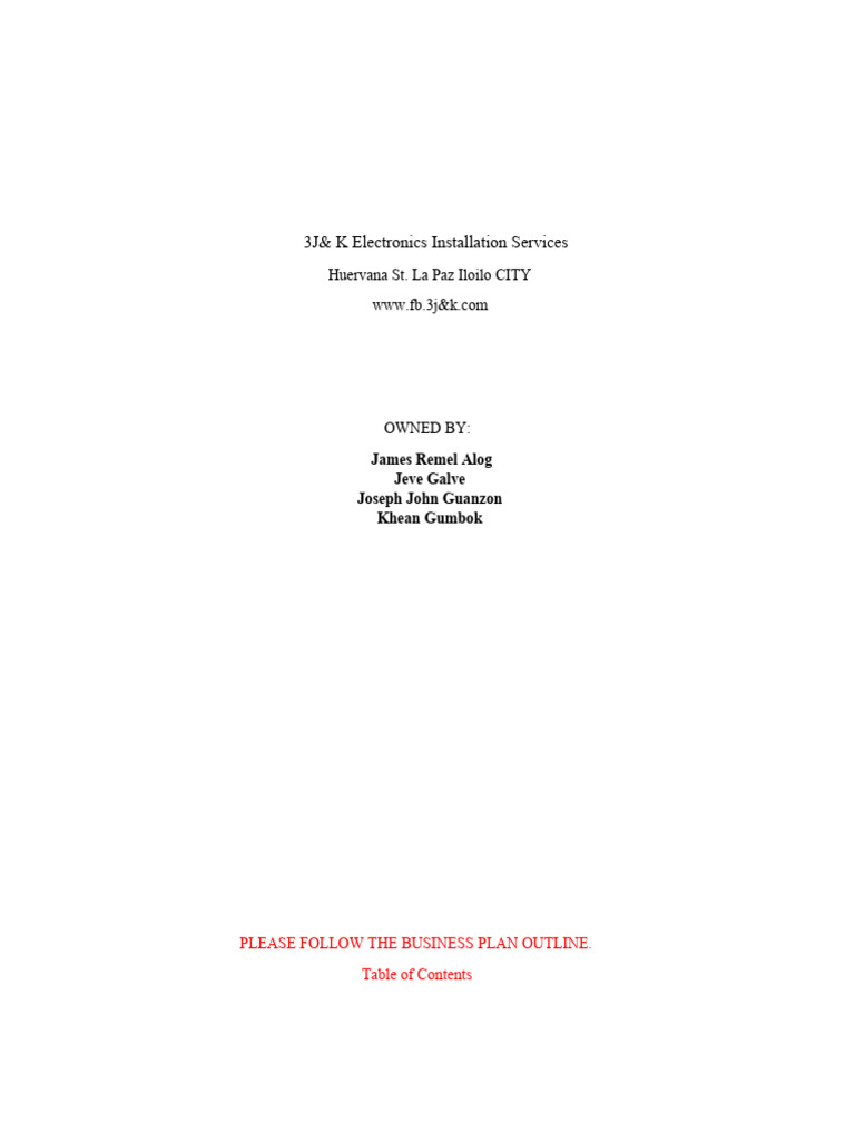 Business Plan Org. Alog | PDF | Closed Circuit Television | Market Segmentation