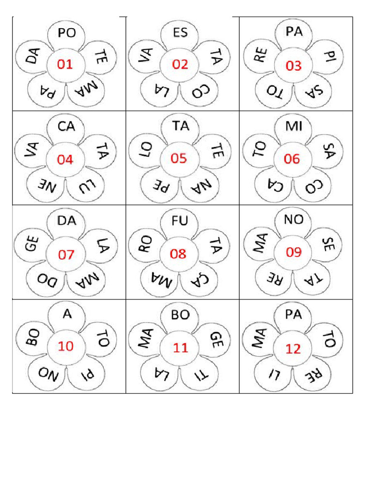 Jogo Das Silabas - Só A Flor Sem Cores | PDF