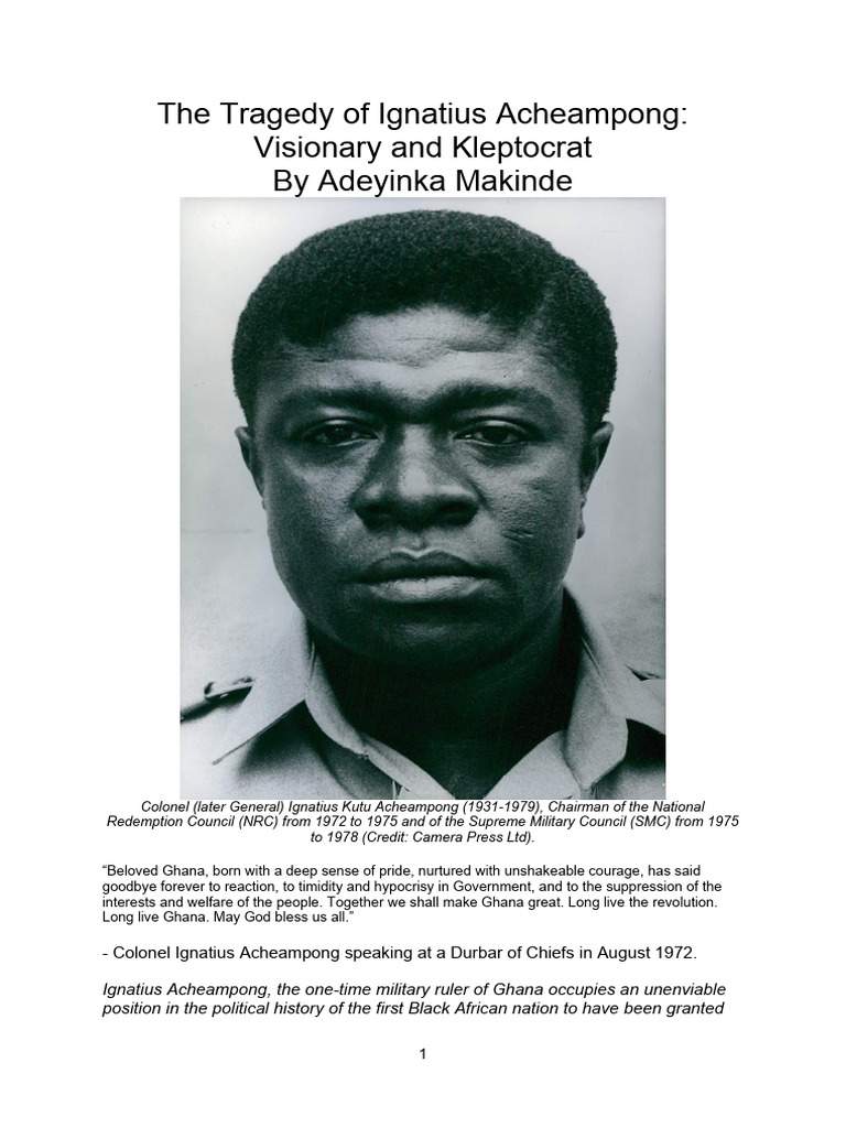 The Tragedy of Ignatius Acheampong Visio | PDF | Politics