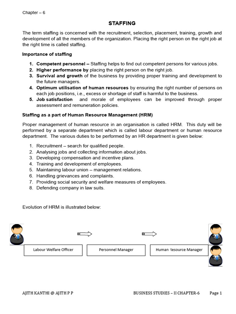 Chapter 6 Staffing 1.4 | PDF | Human Resources | Recruitment
