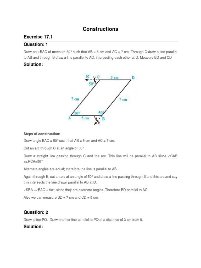 Chapter 17 Contructions | PDF | Triangle | Perpendicular