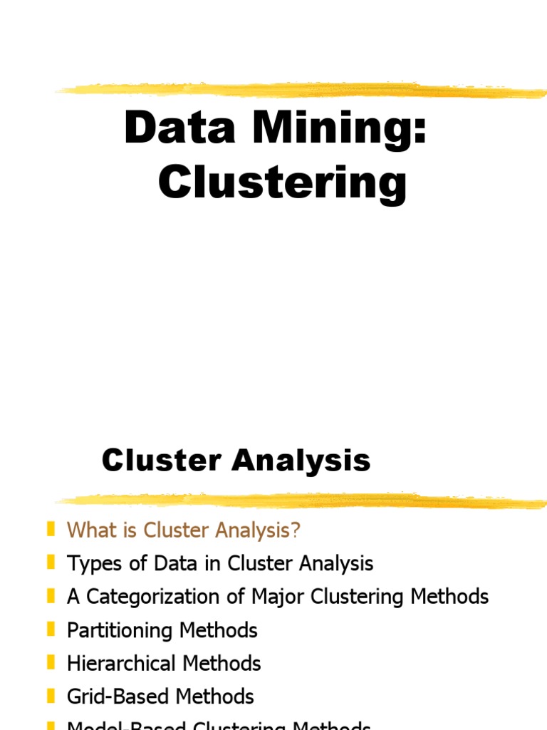 Data Mining: Clustering | PDF | Cluster Analysis | Outlier