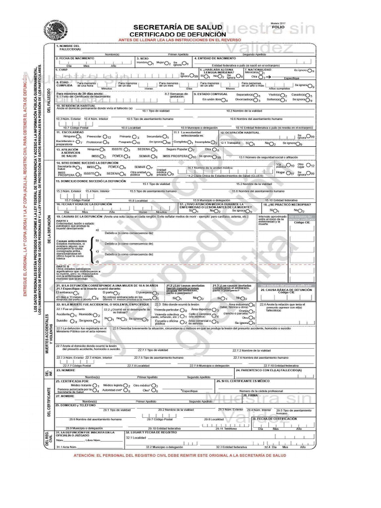ACTA DEFUNCIÓN | PDF