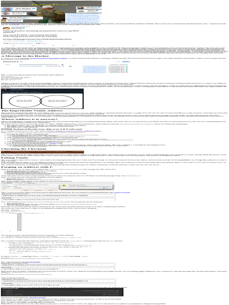 Fake Bitcoin Vanity Addresses | PDF | Bitcoin | Cyberwarfare Fake Bitcoin Vanity Addresses | PDF | Bitcoin | Cyberwarfare