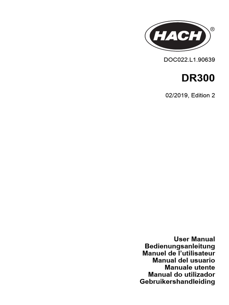 DR300 User Manual | PDF | Calibration | Electromagnetic Interference