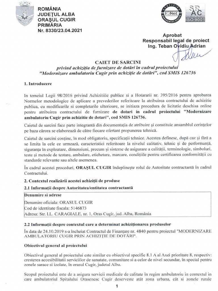 5.caiet de Sarcini | PDF