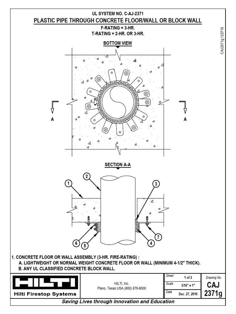 Hilti Firestop System Installation Guide | PDF | Pipe (Fluid Conveyance ...