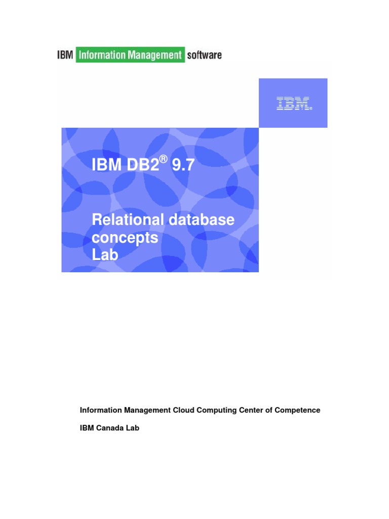 Ibm Db2 9.7: Relational Database Concepts Lab | PDF | Relational Database | Relational Model