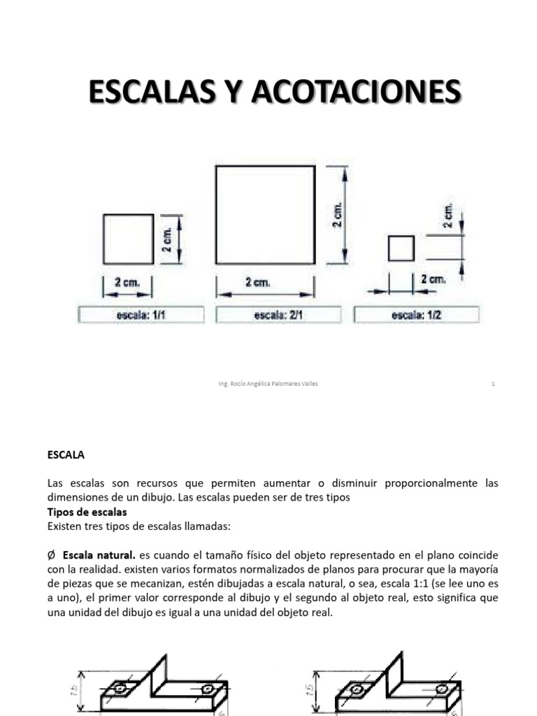 Escalas y Acotaciones | PDF | Dibujo | Diámetro