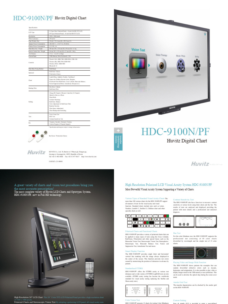 HDC 9100 | PDF | Visual Acuity | Liquid Crystal Display