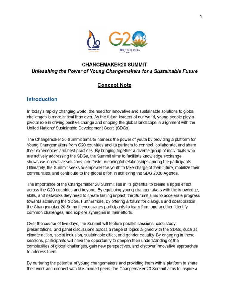 Climate Action Concept Note | PDF | Sustainability | Climate Resilience