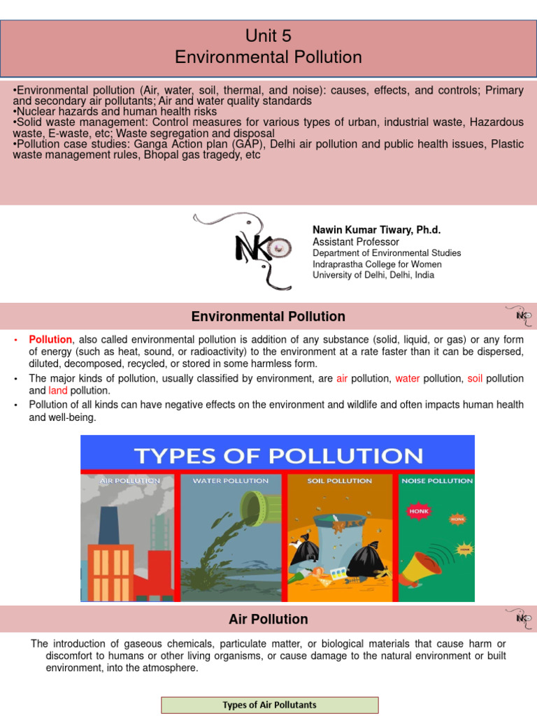 Unit 5 - Pollution | PDF | Particulates | Atmosphere Of Earth