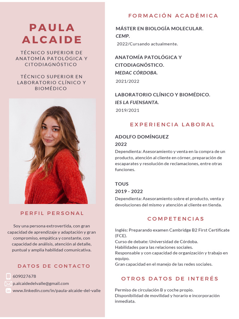 CV Paula Alcaide | PDF