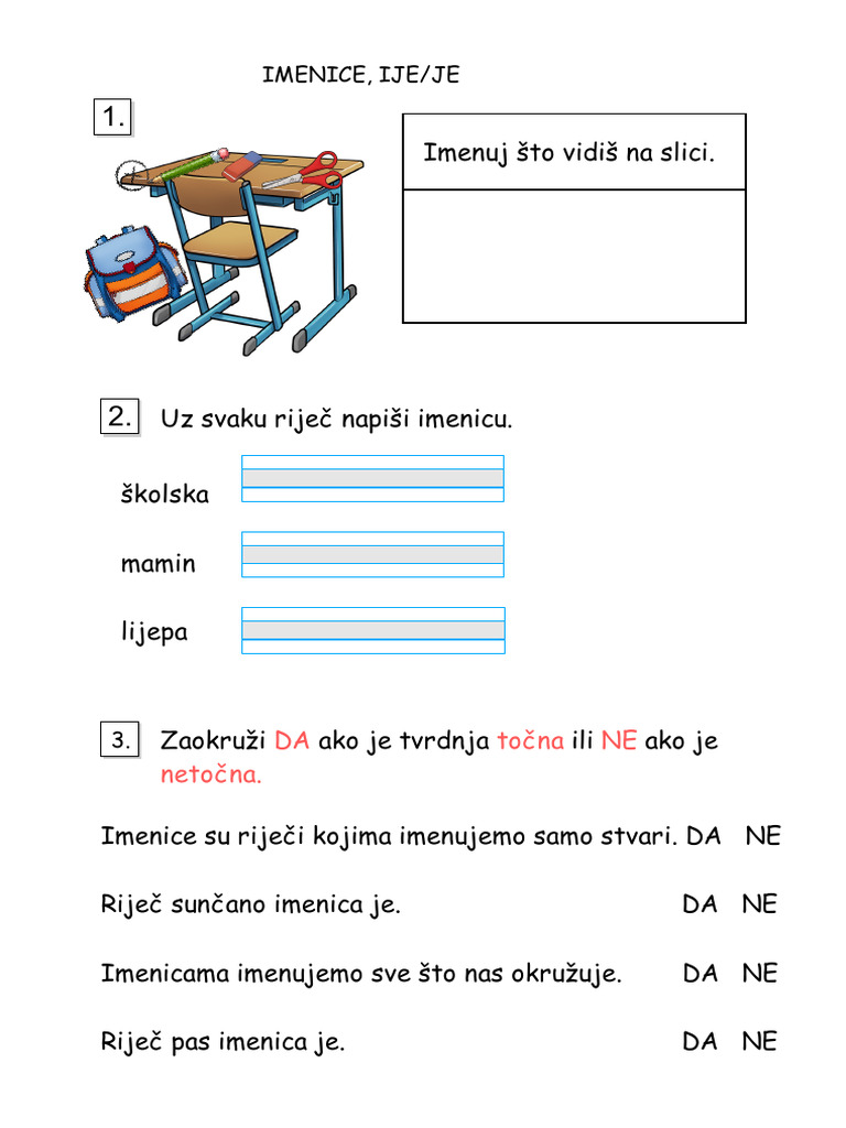 Imenice, Ije, Je | PDF