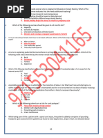 COC Exam BSC Nurse 18 | PDF | Anxiety Disorder | Birth Control