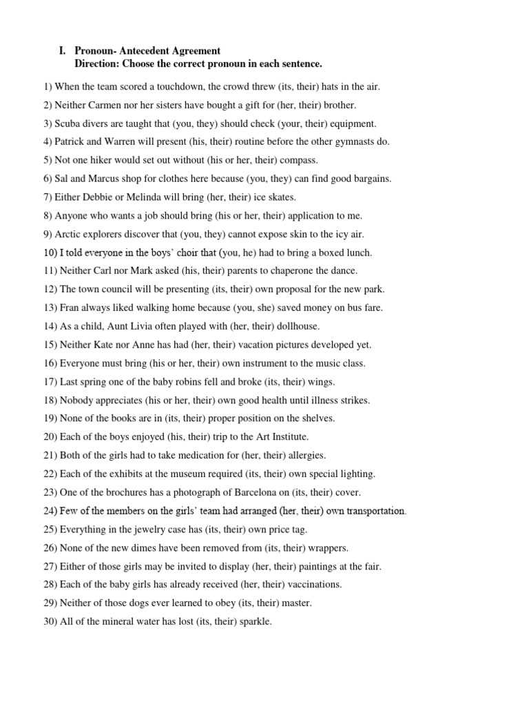 Quiz Pronoun Antecedent and Cases | PDF