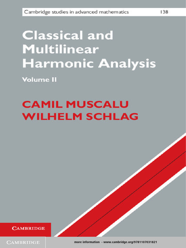 Classical and Multilinear Harmonic Analysis II | PDF | Mathematical Analysis | Function ...