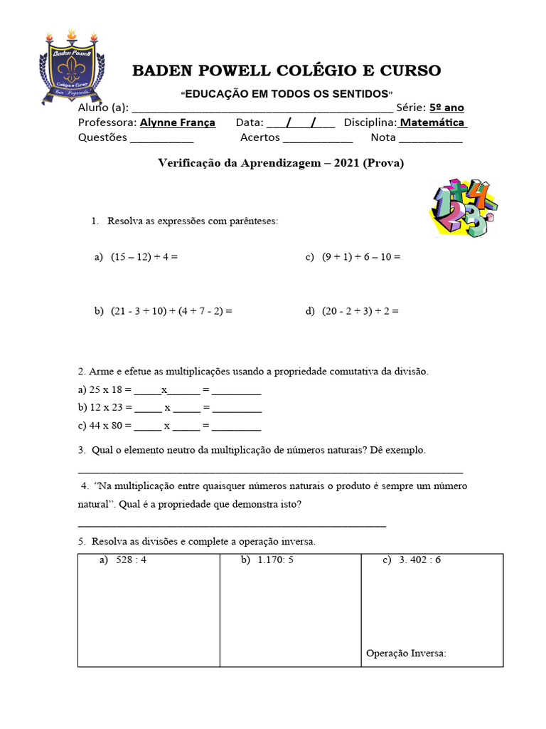 Matemática | PDF | Álgebra abstrata | Matemática elementar