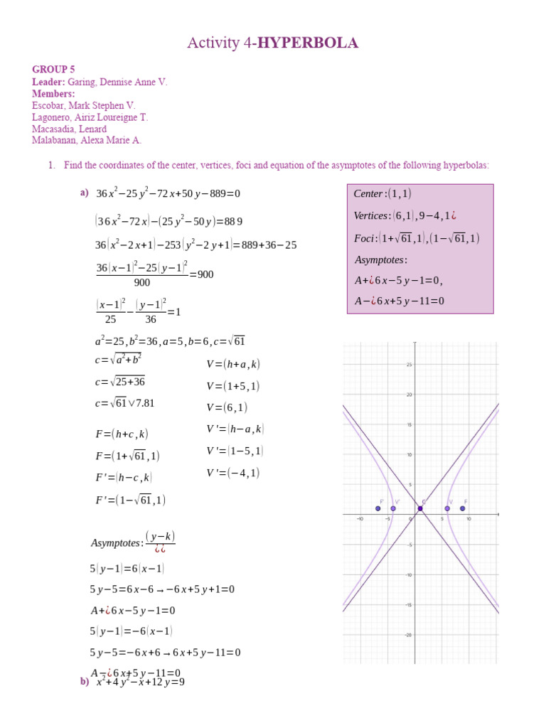 Activity 3-ELLIPSE (Group5) | PDF | Differential Geometry | Euclidean Plane Geometry