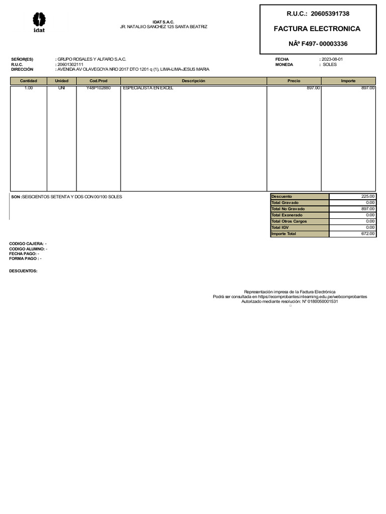 Factura Electronica | PDF | Tecnología bancaria | Pagos