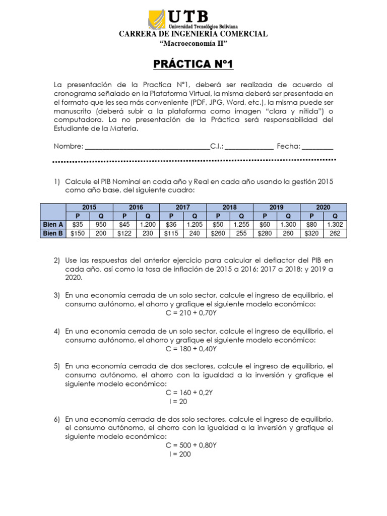 Practica 1 | PDF | Ahorro | Mercados financieros