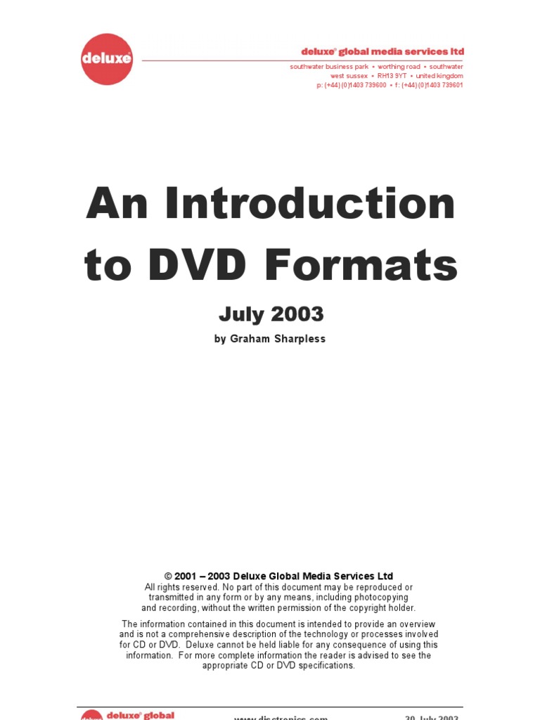 DVD Introduction | PDF | Dvd | Compact Disc