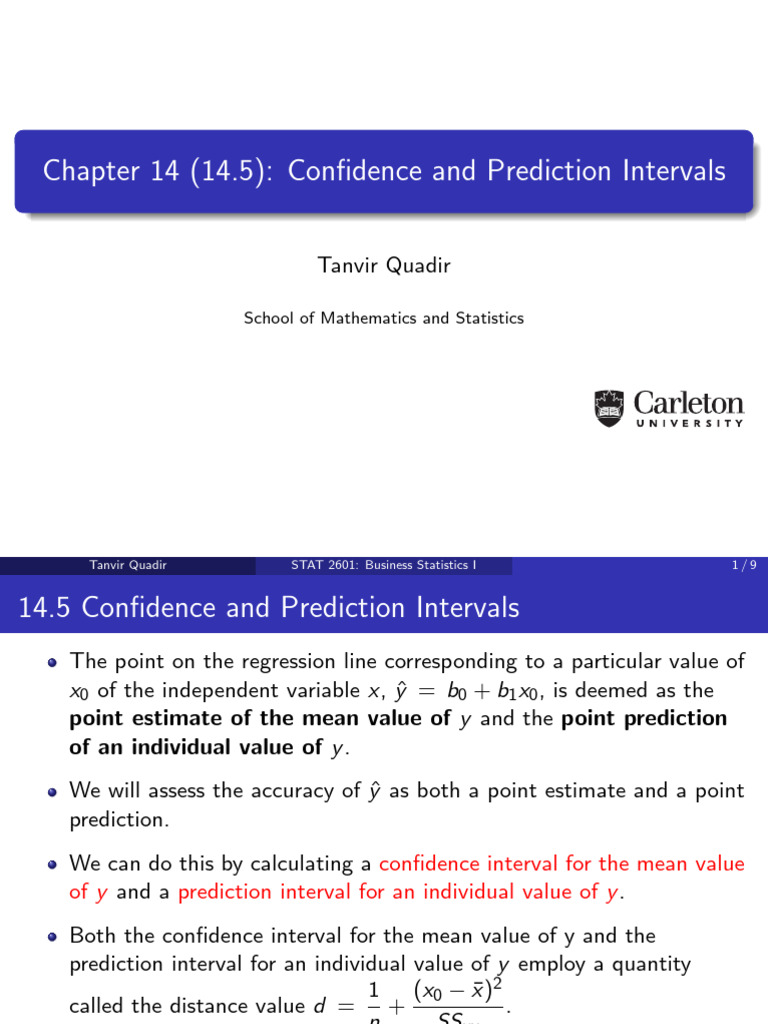 Chapter 14 (14.5) | PDF | Confidence Interval | Statistics