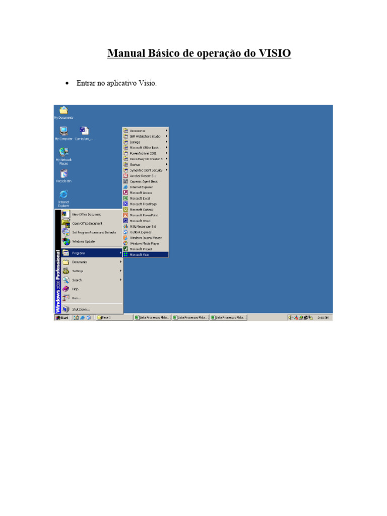 Manual Básico Do Aplicativo Visio | PDF | Computadores