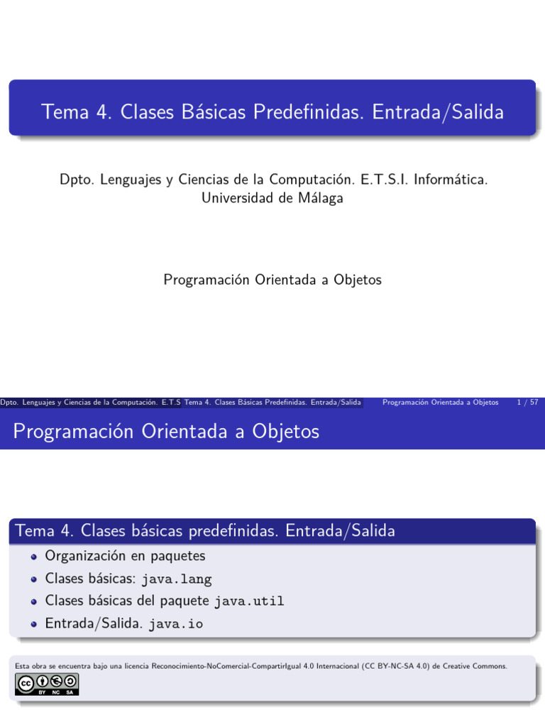 Poo 4 Cbasic | PDF | Java (lenguaje de programación) | Objeto (informática)