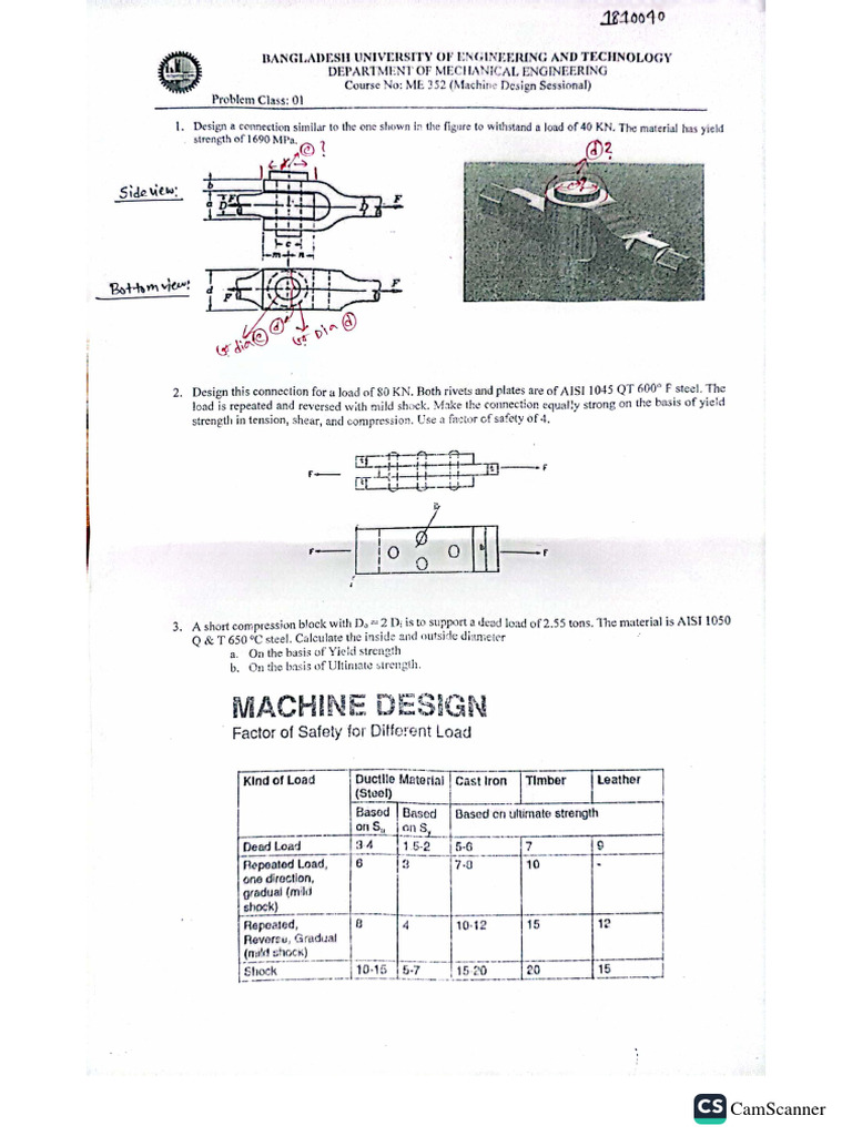 ME 352 - All Problem Class - 14-18 Batch | Download Free PDF | Gear ...