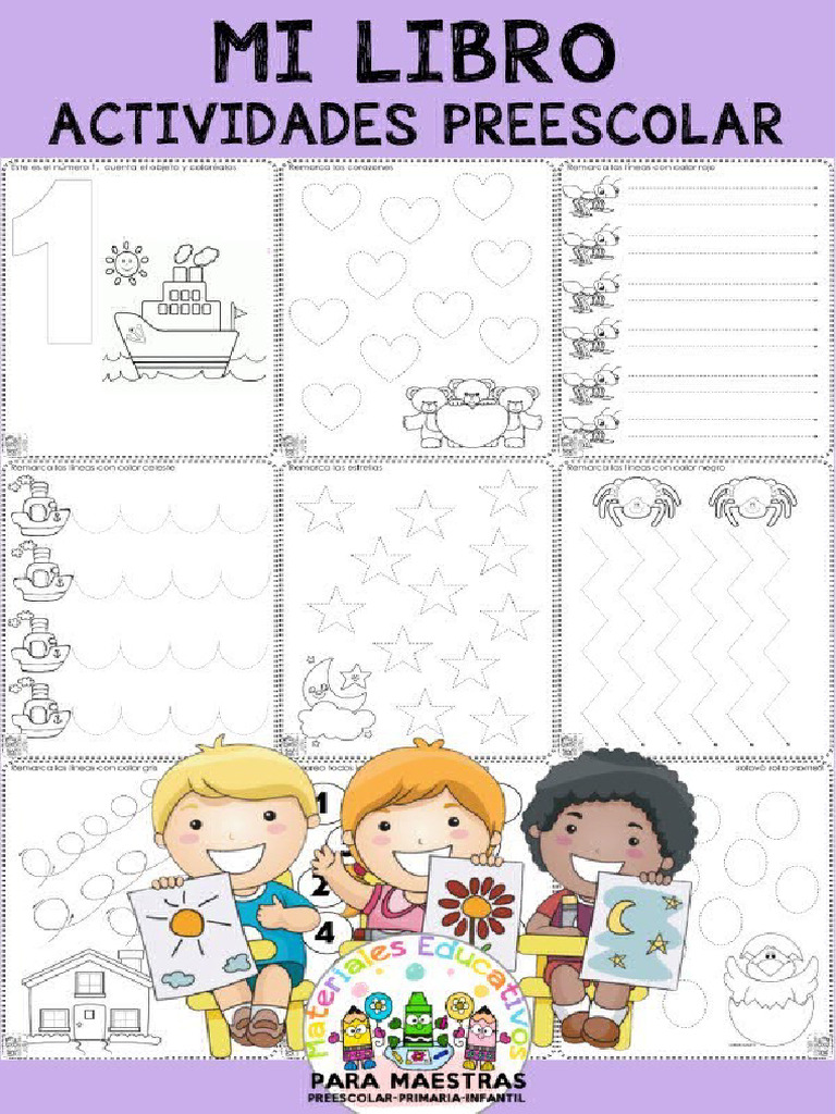 Mi Libro de Actividades de Preescolar Por Materiales Educativos ...