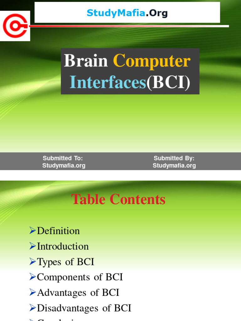 Brain Computer Interface | PDF | Electroencephalography | Magnetoencephalography