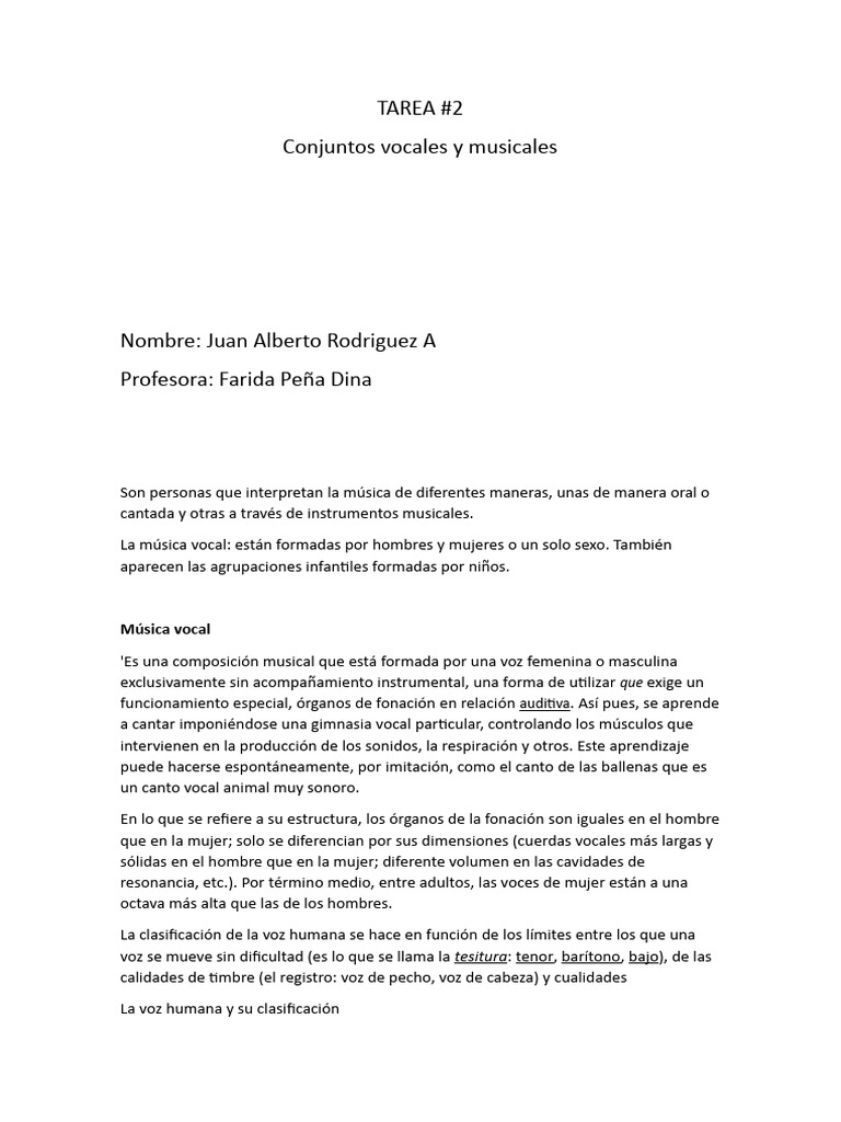 Conjunto Musicales | PDF | Música vocal | Instrumentos musicales