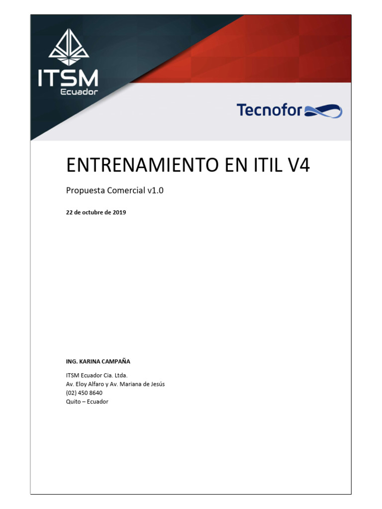 Entrenamiento en ITIL V4-3 | PDF | Itil | It Service Management